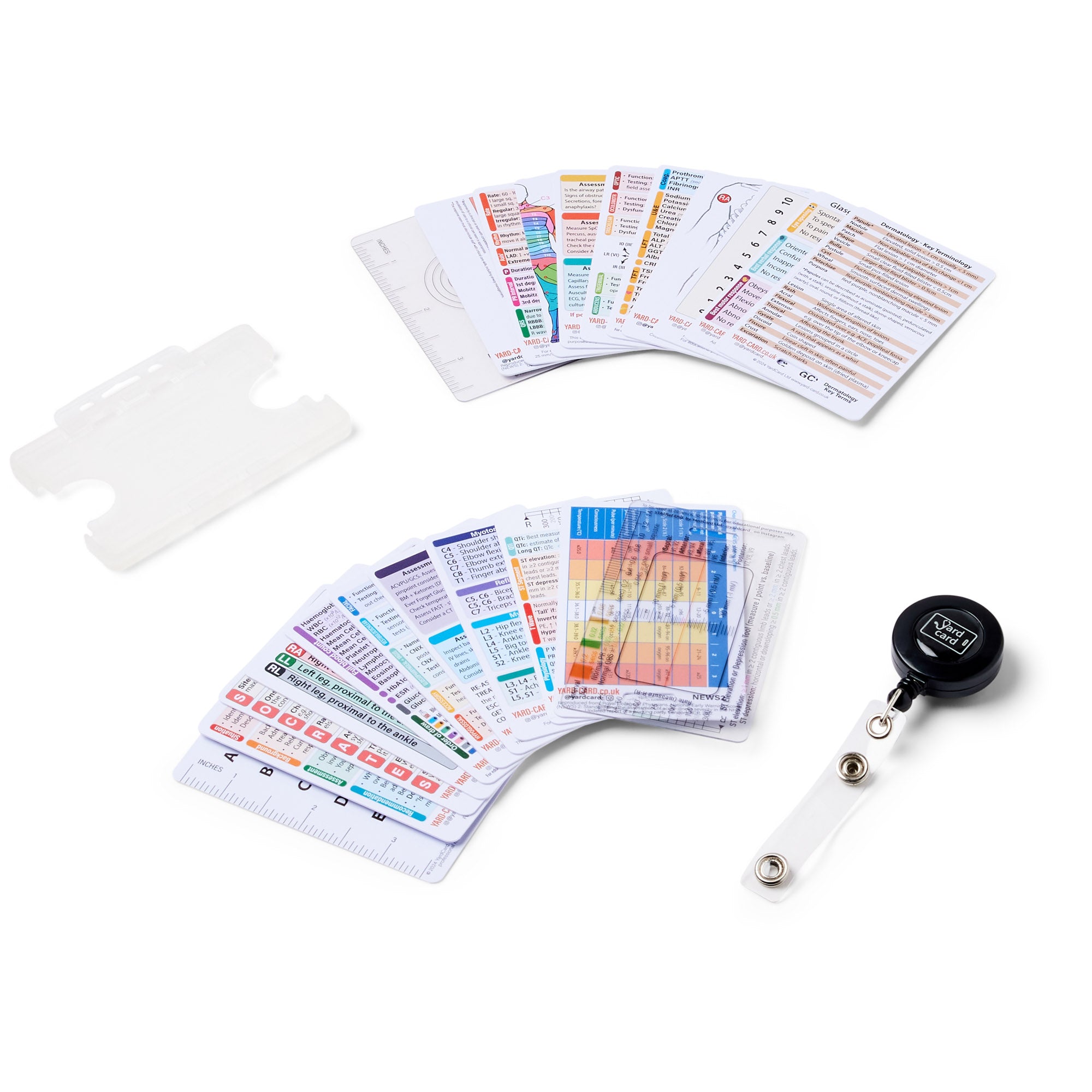 YardCard Big Bundle 12 Card Set with Reel and Badge Holder – yardcard